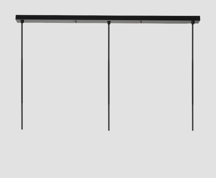 110cm Black Rectangular Ceiling Plate – Demolights UK