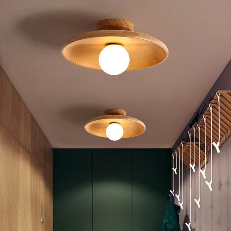 Demolights Ceiling Lights Flush Mount Solid Wooden Small Lamp For ...