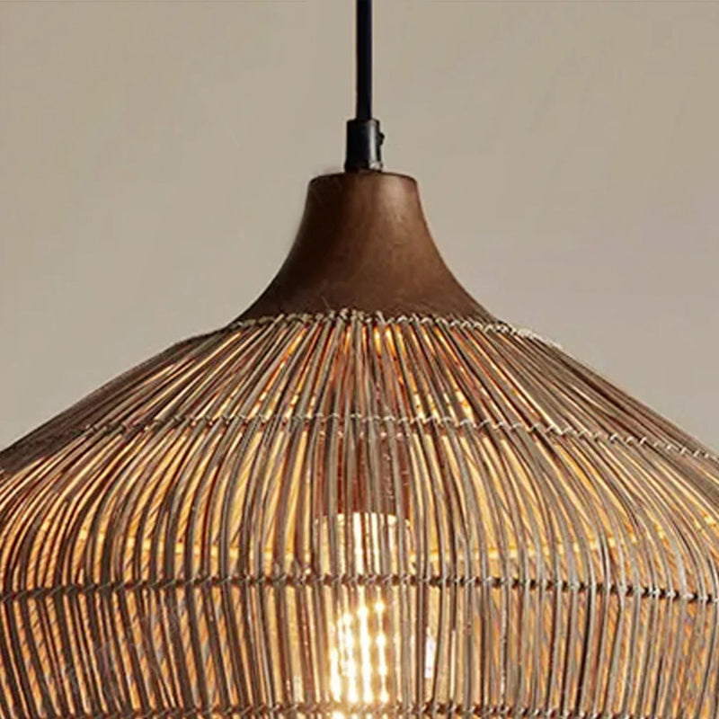 Demolights Pendant Lights Wabi-sabi Retro Rattan Pendant Wicker Light ...