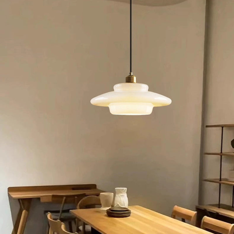 Demolights Modern Pendant Light Mid Century Art Milk Glass Ceiling ...