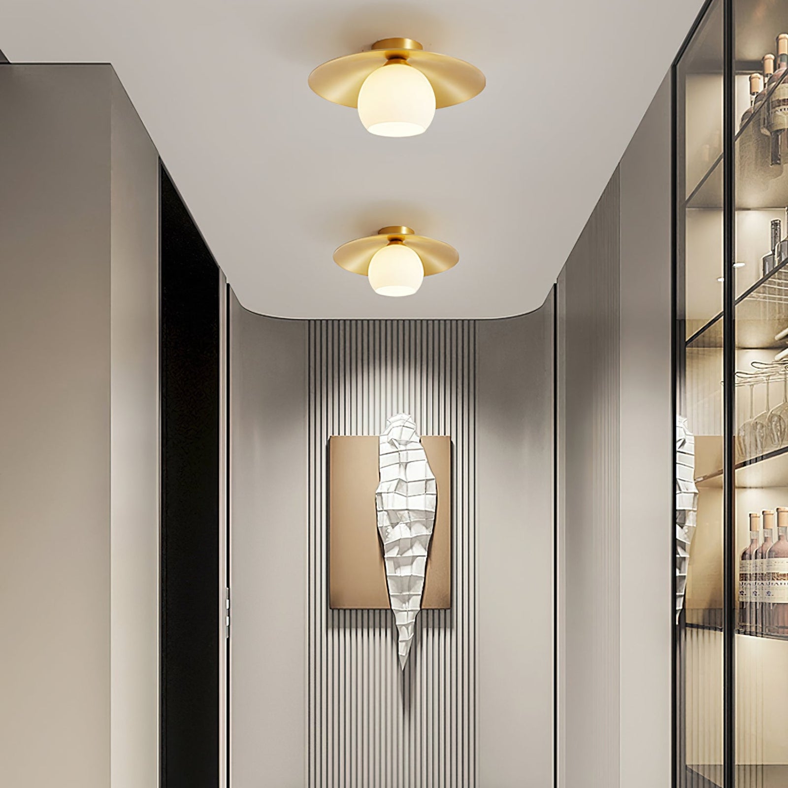 Hallway Light Fixtures Vintage Flush Ceiling Lights | Traditional