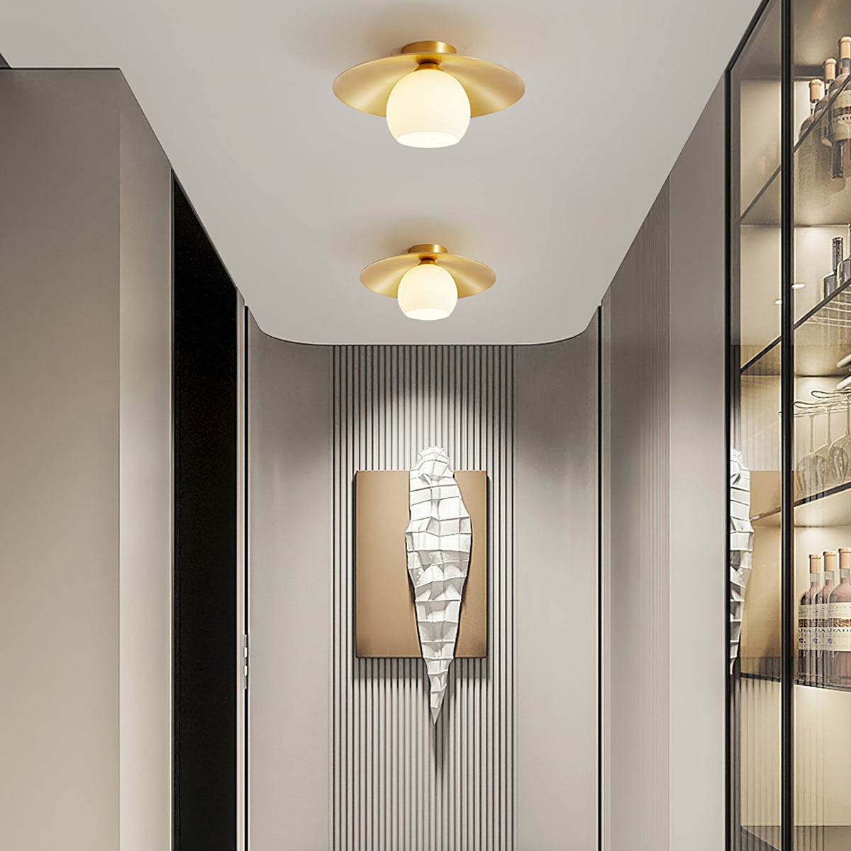 Demolights Vintage pendant Modern Brass Cap Hallway Ceiling Light for ...