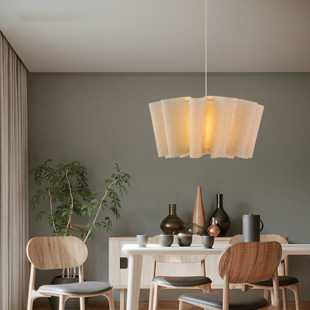 Demolights Pendant Lampshade Nordic Linen Pleated Pendant Lights Fabric ...