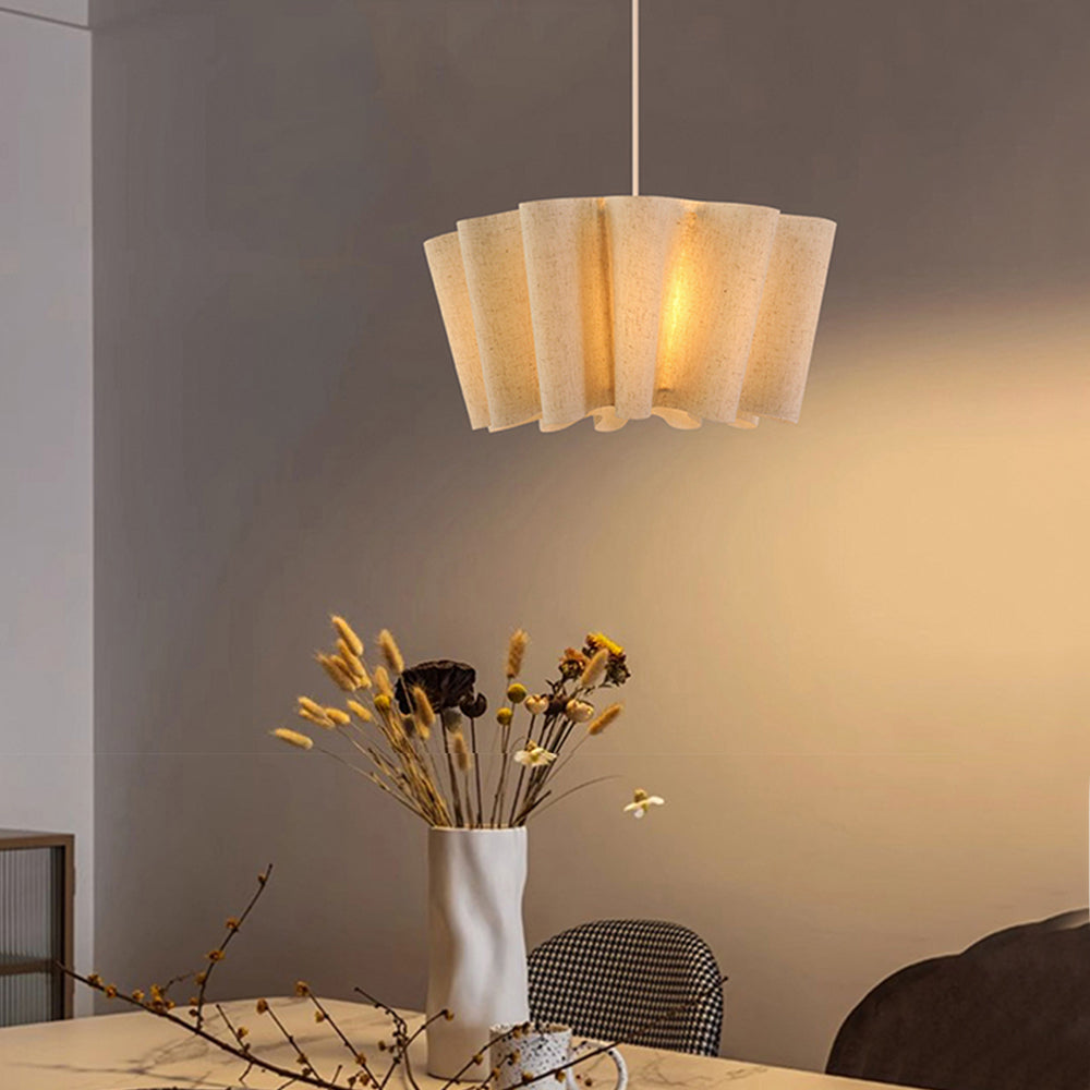 Demolights Pendant Lampshade Nordic Linen Pleated Pendant Lights Fabric ...