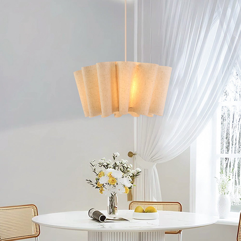 Demolights Pendant Lampshade Nordic Linen Pleated Pendant Lights Fabric ...