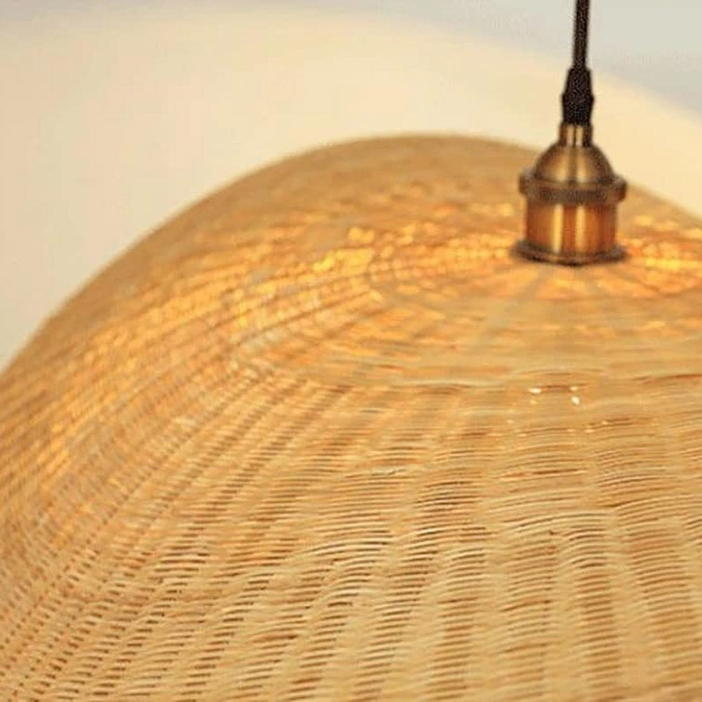 Demolights Creative Bamboo Lotus Leaf Shaped Pendant Light Rustic ...