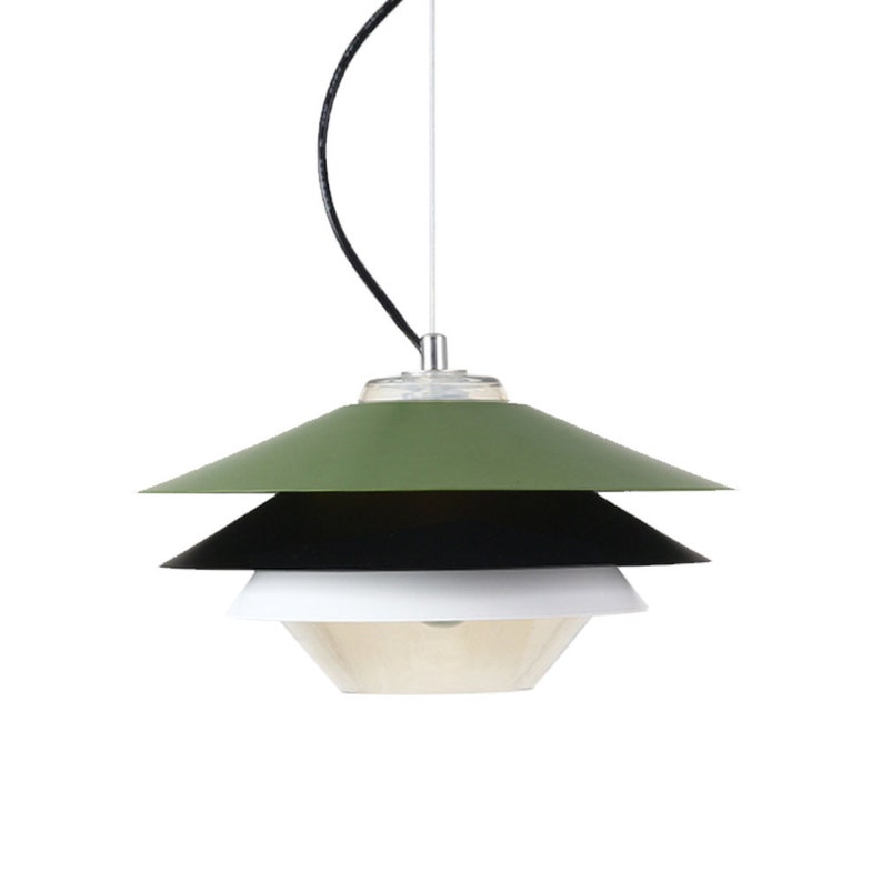 Demolights Green Pendant Light Modern Chandelier 3 Layer Light Fixture ...