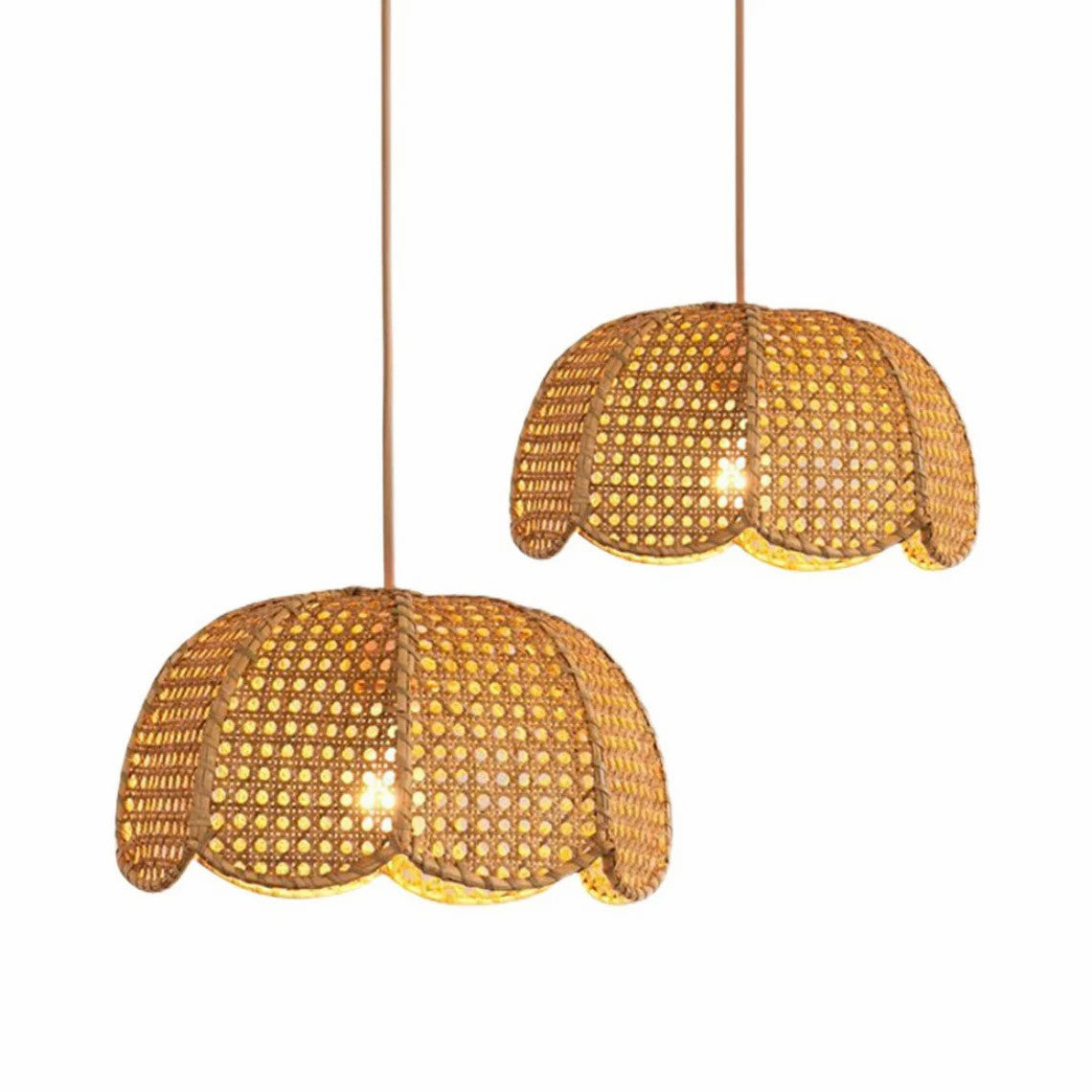 Demolights Vintage Handcraft Rattan Light Chandelier Lighting Living ...