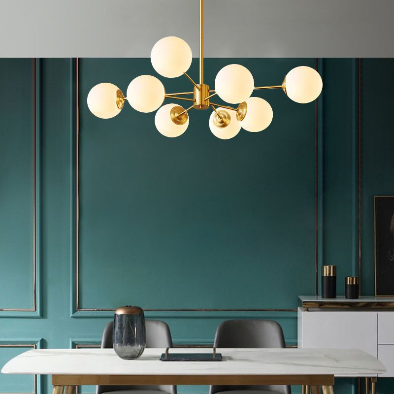 Demolights 8-light Gold Chandelier Brass Sputnik Ceiling Light Sputnik ...