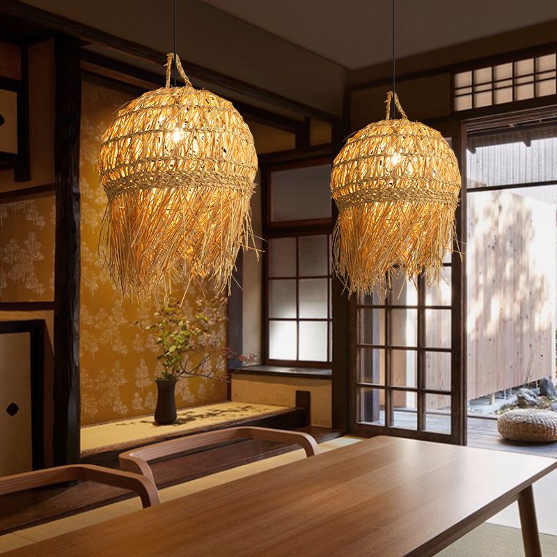 Modern Style Lighting Demolights Bamboo Pendant Lights Unique Shade