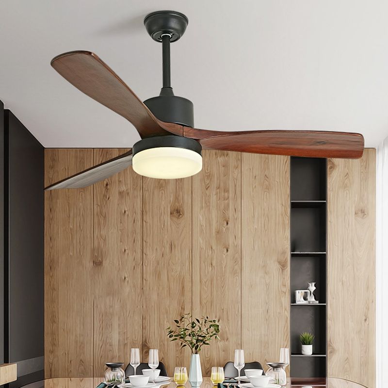 Demolights 42" Ceiling Fan Light Fixture Wooden Contemporary LED ...