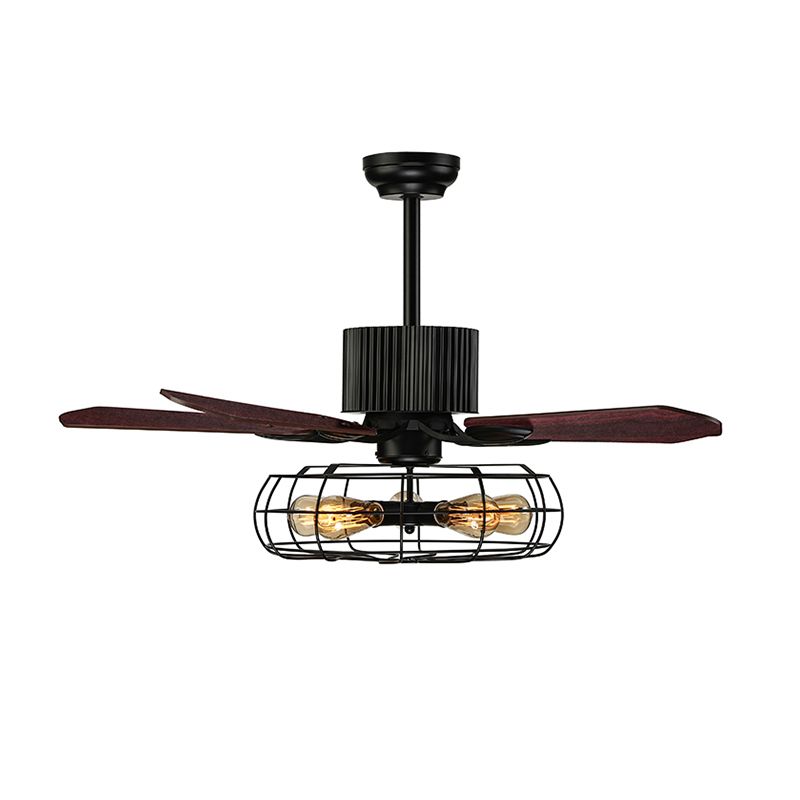 Black Rustic Ceiling Fans Farmhouse Ceiling Fan 52 Inch With Lights