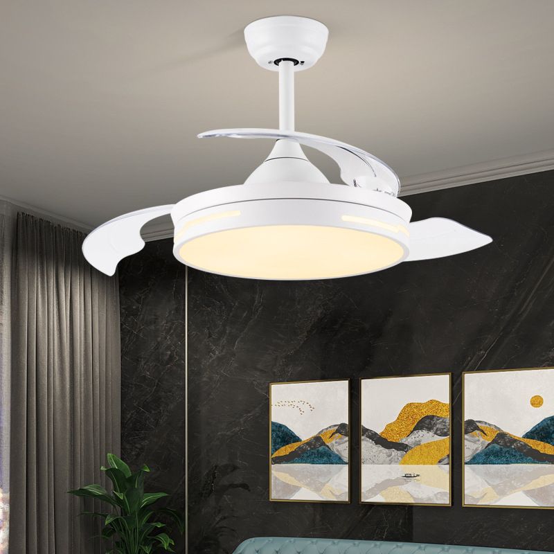 Demolights 42 inch Ceiling Fan Drum Interior LED Ceiling Fan with ...