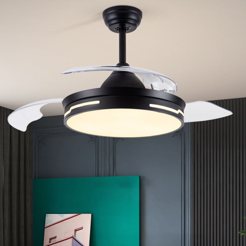 Demolights 42 inch Ceiling Fan Drum Interior LED Ceiling Fan with ...