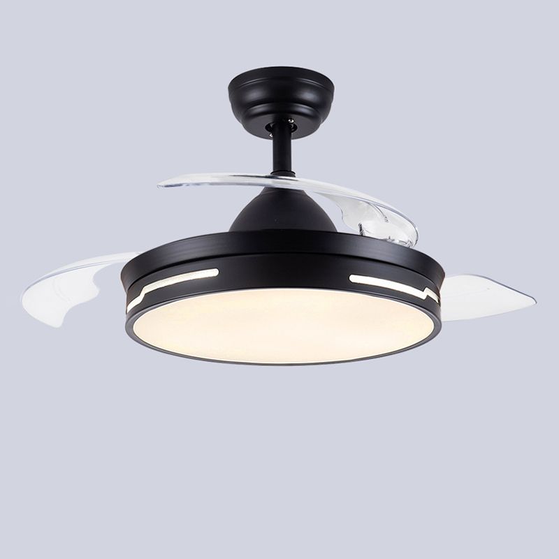 Demolights 42 inch Ceiling Fan Drum Interior LED Ceiling Fan with ...