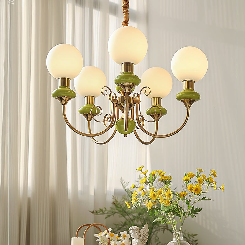 Demolights Modern Chandelier Creative Art Green Lighting Fixtures ...