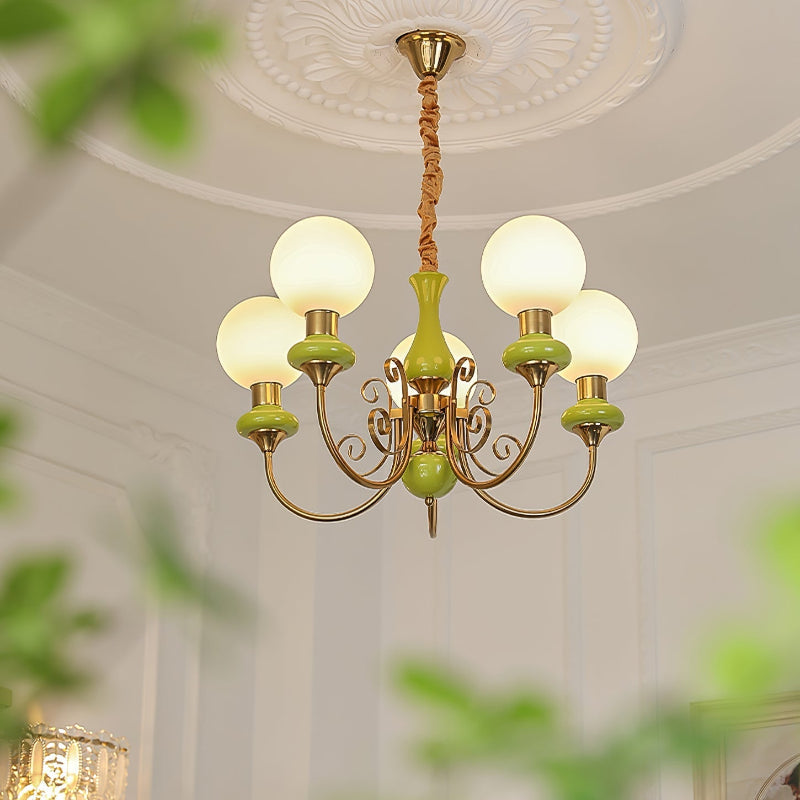 Demolights Modern Chandelier Creative Art Green Lighting Fixtures ...