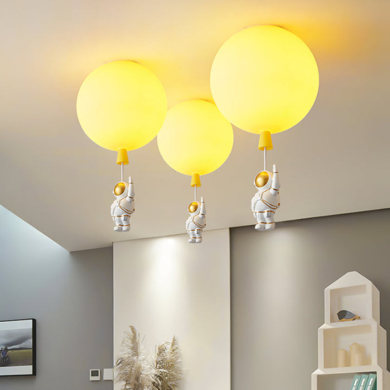 Demolights Modern Colorful Led Ceiling Lights Cute Cartoon Astronaut ...